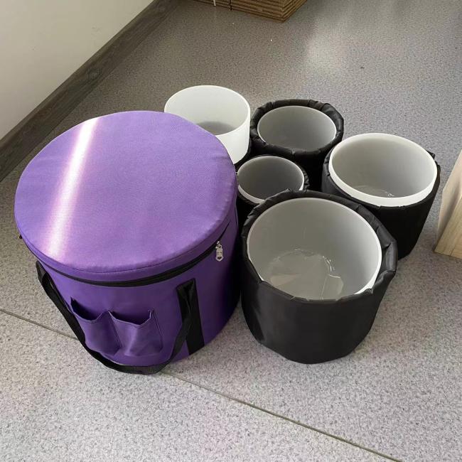 Top Quality 8-14 Set Frosted Quartz Singing Bowl with mallet and carring bags 1