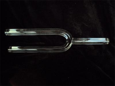 China Clear crystal tuning forks with carrying box and rubber striker for sale
