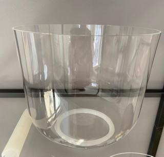 China Clear crystal singing bowls with padded bowl case made of strong canvas MOQ 1 for sale