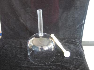 China Clear crystal singing bowl 6inch to 10inch with mallet and o ring for sale
