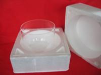 China Clear handle crystal singing bowls made of high purity quartz for sale