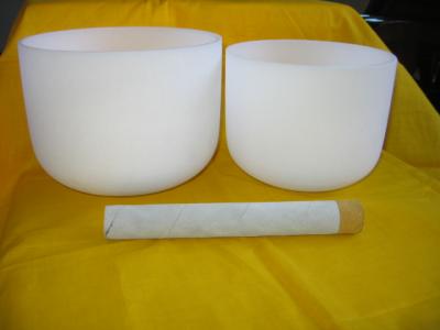 China Frosted crystal singing bowls with free rings for sale