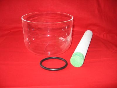 China Clear Crystal Singing Bowl with sheep suede striker for sale