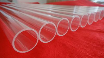 China Clear quartz glsas tube grinded for sale