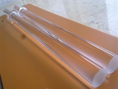 China Transparent solid quartz glass rod for semiconductor for sale