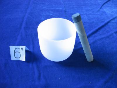 China Crystal chakra singing bowl for sound therapy silica 99%  by Note for sale