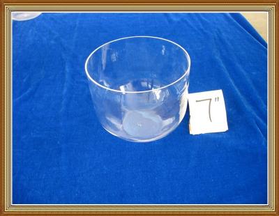 China CRYSTAL CLEAR D NOTE CRYSTAL SINGING BOWL 7" for sale
