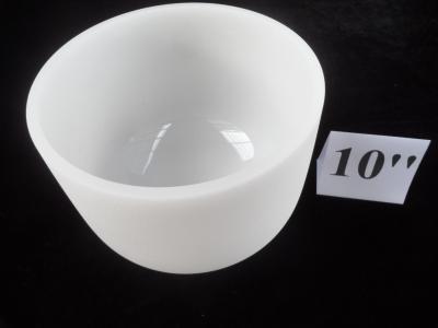 China Crystal frosted singing bowls made of high purity quartz from S to L for sale
