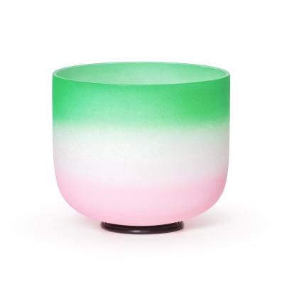 China Rainbow Color Frosted Quartz Singing Bowl 7pcs Chakra Set  for Sound Healing for sale