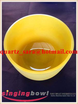 China Chakra SIO2 purity 99.9% 8-14 inch crystal singing bowl for purify our soul for sale