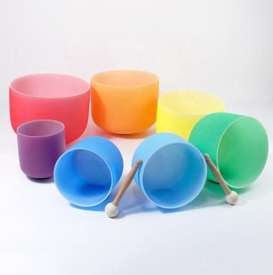 China 7 Color 7 Tone Set Quartz Singing Bowls for Top Qualtiy made in china for sale