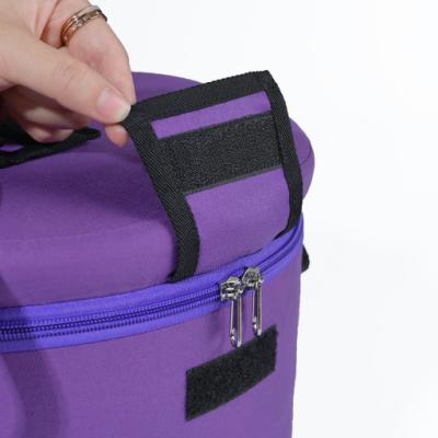 China Comfortable  Purple Carrying Case made of Fuctional Fibrics with thicken padded inserts for singing bowls for sale
