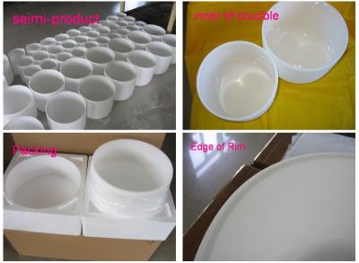 China Direct Manufacturer White Chakra Tuned Quartz Singing Bowl with rubber mallet and chakra note FSB951 for sale