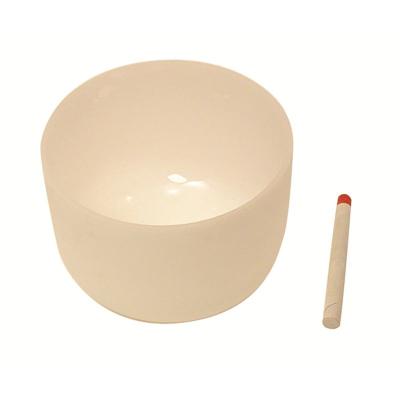Luminous sound frosted crystal singing bowl wholesale price for chakra balance 8-14 inch