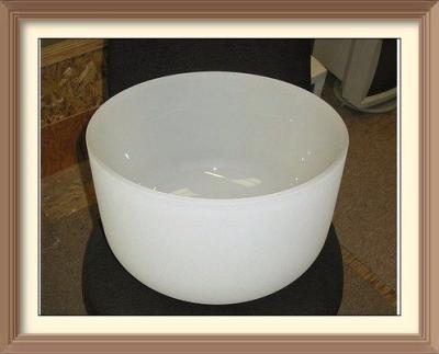 China Classic frosted quartz singing bowl with mallet and orings  from 6 inch to 24 inch for sound therapy for sale