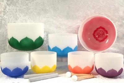 China Provides Frosted Singing Bowl with Chakra Tone  CDEFGAB Tone for sale