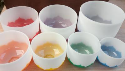 China Provides Frosted Singing Bowl with Chakra Tone  CDEFGAB Tone for sale