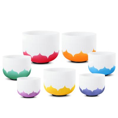 China Provides Frosted Singing Bowl with Chakra Tone  CDEFGAB Tone for sale