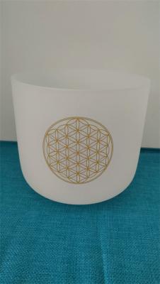 China Wholesale Flower  Quartz Crystal Singing Bowls Chakra Set with Striker and Case for sale