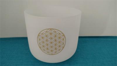 China Flower of Life  Quartz Crystal Singing Bowl Set with free Mallet and O-Rings made of high purity quartz for sale