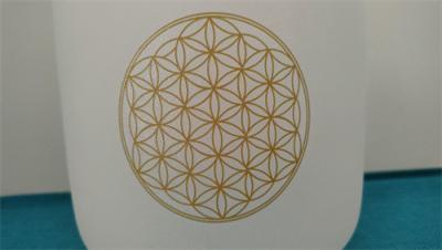 China Flower of Life  Quartz Crystal Singing Bowl Set with free Mallet and O-Rings made of high purity quartz for sale