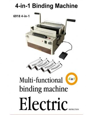 China Comb Coil Strip Punching Binding Machine Office 4 In 1 Wire 3:1 2:1 Muti Functional for sale