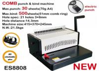 China Plastic Comb Electric Punching Binding Machine Desktop Notebook 35 Sheets for sale