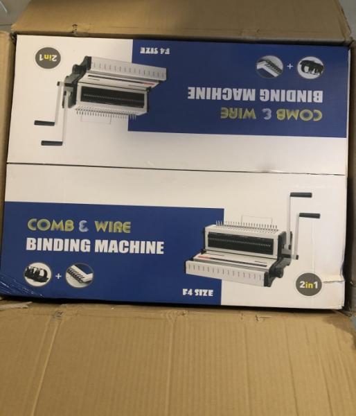 Double Loop Wire And Plastic Comb Plastic Press Punching Binding Machine
