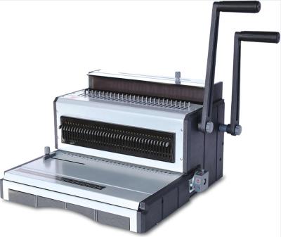 China Draht 2/1 3/1 Kalender-Loch-lochende Schwergängigkeits-Maschine mit Griff zu verkaufen