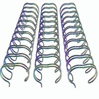 China 3/8'' 75 Sheets Custom Color Double Metal Wire Twin Ring Wire O Double Loop for sale