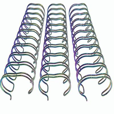 Chine boucle faite sur commande de double de Ring Wire O de jumeau de fil en métal de double de couleur de 3/8" 75 feuilles à vendre