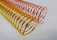China 32mm Pitch 4:1 Metal Spiral Binding Coils Electroplated Single Loop for sale