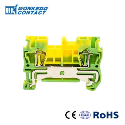 China JST 2.5-PE High Quality Universal Grounding Electrical Spring Cage Feed through DIN Rail Terminal Blocks for sale