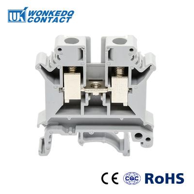 China JUK 6N High Temperature Din Rail Mounted Feed though Terminal Blocks China High quality 6mm for sale