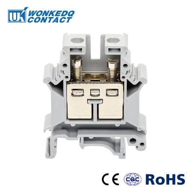 China JUK 16 High Voltage Terminal Blocks Flame Retardant Din Rail Screw Connector PA66 gray Color 16mm2 UK Phoenix for sale