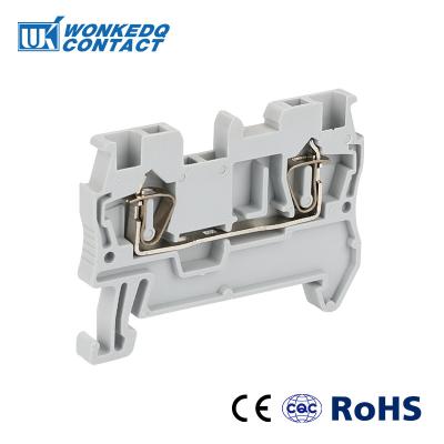 China JST 1.5 New Product Din Rail Feed Through Spring Cage Gray Terminal Blocks for sale