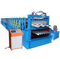 China Double Layer Panel Roll Forming Machine Steel Floor Deck 22KW for sale