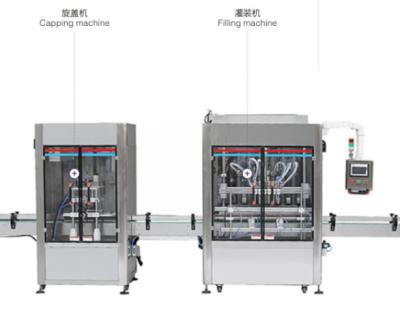 China 1000ml vloeibare Vullende het Afdekken en Etiketteringsmachineproductielijn Te koop