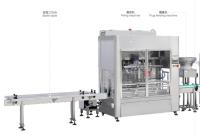 China 6 Head Double Sides Labeling Machinery SS304 Automatic Screw Capping Machine for sale