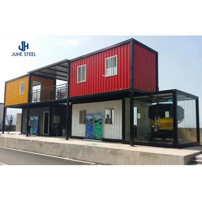Cina Casa prefabbricata CAD/3D a colori personalizzati per edifici in container di lusso moderni a due piani in vendita