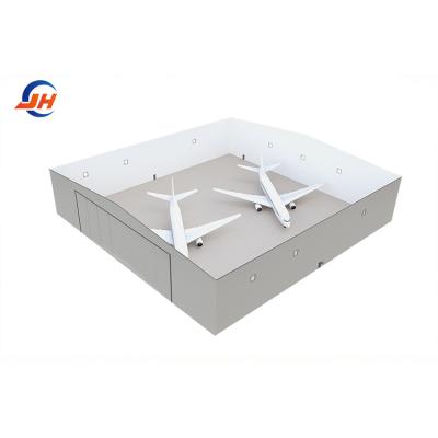 China 240x250 Tamanho Serviço de processamento de solda Hangar para aeronaves privadas Estrutura de aço fabricado à venda