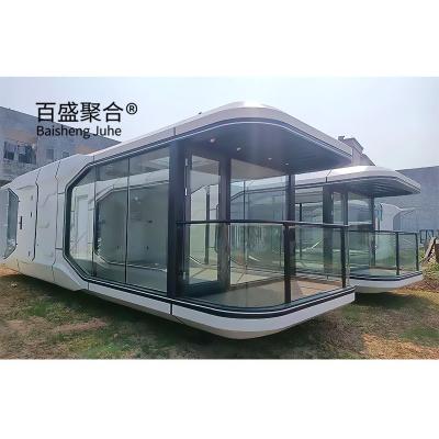 Cina Smart Camping Container House Intere case mobili readymade con tenda di controllo vocale in vendita