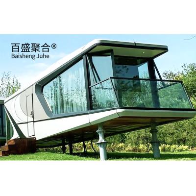 Cina Smart Camping Container House Intere case mobili readymade con tenda di controllo vocale in vendita