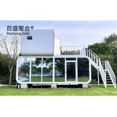 Cina Casa capsula spaziale portatile in acciaio moderno su misura con cucina Casa contenitore prefabbricata 40 piedi in vendita