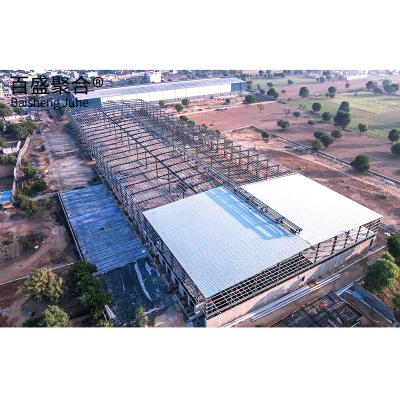 China Serviço de descolagem Q235B/Q345B Aço de baixo carbono Edifício comercial pré-fabricado de aço à venda