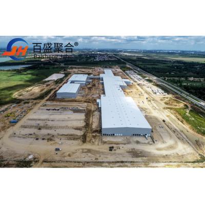 Cina Laboratorio di strutture in acciaio capannone su misura con travi di tetto di lunga lunghezza e telaio galvanizzato in vendita