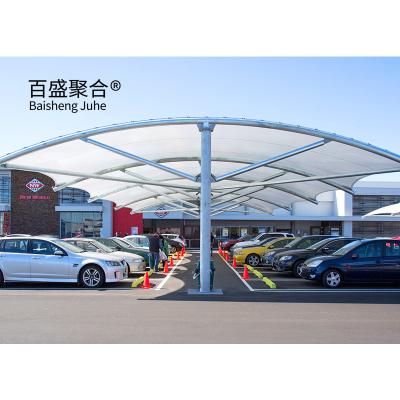 China Stalen raam Parkeer tent Auto schuur dakbedekking Design Membraan structuur Architectuur Carport Te koop