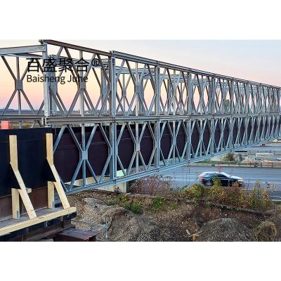 China Load HS15-HS25 Steel Truss Frame Bridge Modular Prefab Portable ZB200 Steel Structure Bridge for sale