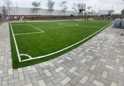 Cina 11000 colore verde artificiale del campo di erba di calcio di Dtex 40mm in vendita