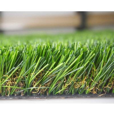 中国 自然な見る屋外の人工的な泥炭の草のカーペットの紫外線抵抗力がある 販売のため
